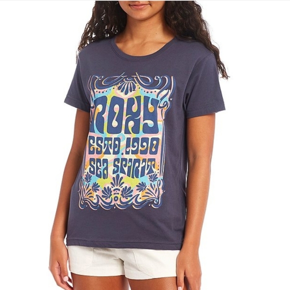 Roxy | Tops | Roxy Sea Spirit Graphic Tshirt | Poshmark